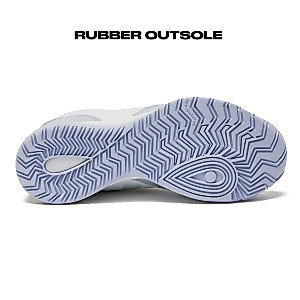 AND1 Showout Girls & Boys Basketball Shoes Kids, Boys High Top Sneakers- White, 2 Little Kid