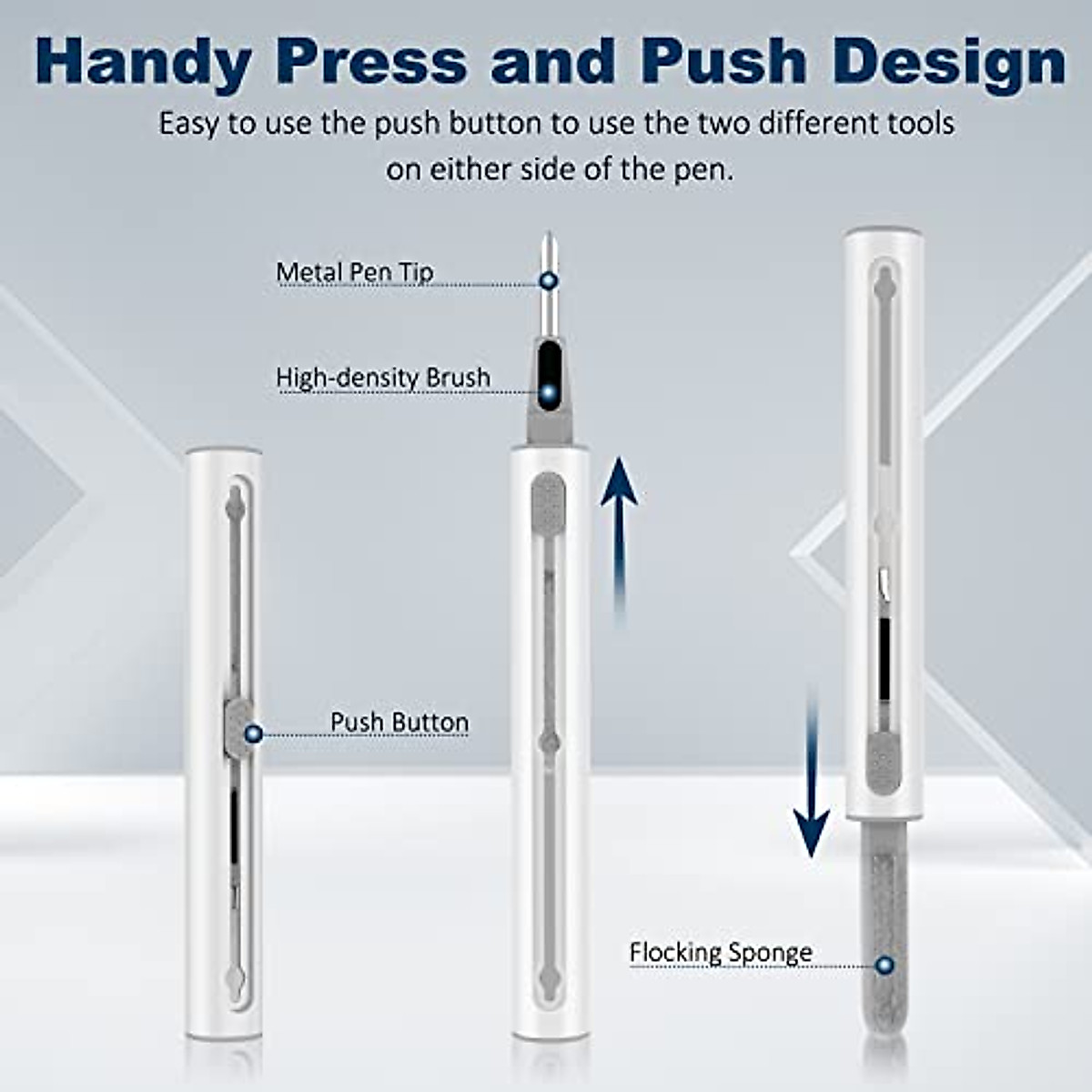 INNENS Cleaner Kit for AirPods Pro 1 2 3, Earbud Cleaning Kit, 3 in 1 Multi-Function Airpod Cleaning Pen with Soft Brush and Cleaning Putty for Earphones Case Phone Other Electronics Cleaning Tool