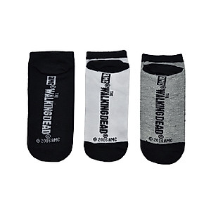 The Walking Dead Lowcut Socks (3 Pair) - Daryl Dixon - Fits Ladies Shoe Size: 4-10