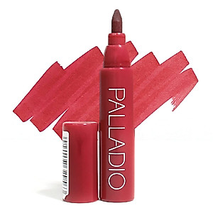 Palladio Lip Stain, Hydrating and Waterproof Formula, Matte Color Look, Longlasting All Day Wear Lip Color, Smudge Proof Natural Finish, Precise Chisel Tip Marker, Berry