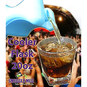 Cooler Flask 20oz Ice Pack Flask Two Pack with Lid Seals by Smuggle Mug (2-Pack)