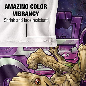 Marvel Guardians of The Galaxy Blanket, 36"x58", Mix Tape, Silky Touch Super Soft Throw Blanket