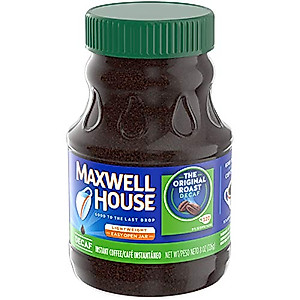 Maxwell House Original Blend Decaf Instant Coffee, Medium Roast, 8 Ounce Jar (Pack of 12)