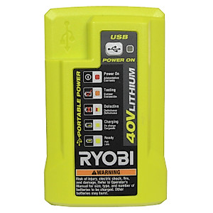 Ryobi OP403 Lithium-ion 40 Volt Battery Charger W/USB Plug in