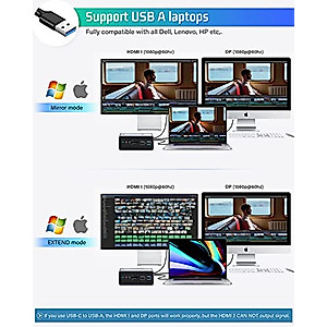 Docking Station, UtechSmart 15 in 1 Triple Monitors USB C Docking Station,Compatible with macOS&Windows,Thunderbolt 3 Dock with SSD Enclosure (2*HDMI,DP, PD3.0,SD/TF,RJ45,Audio&Micro,USB Ports)