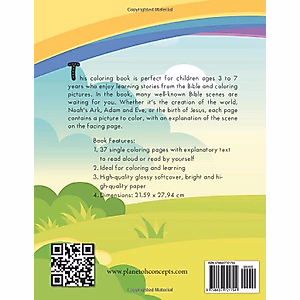 Bible Coloring Book With Explanatory Texts About The Scenes