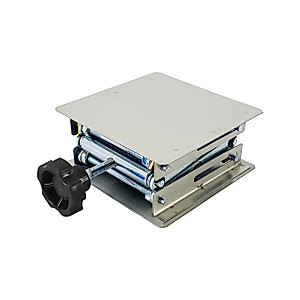TEXALAN(R) Lab Jack Stainless Steel Lift Table Mini Scissor Jack 4"x4"x6" Max Load 6.6 lbs/3kg