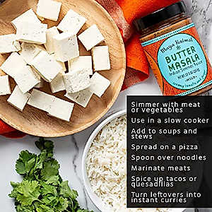Maya Kaimal Butter Masala Sauce, 12.5 oz, Mild Indian Simmer Sauce with Creamy Tomato and Ginger. Vegetarian, Gluten Free