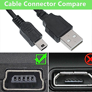 Sqrmekoko USB Interface Charging Data Transfer Cable Compatible with Canon PowerShot Digital Cameras & Camcorders (Black)