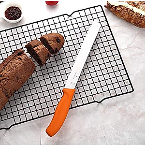 Victorinox 6.8636.21L9B Swiss Classic Bread Knife For Cutting Loaves Of Bread And Rolls Serrated Blade in Orange, 8.3 inches