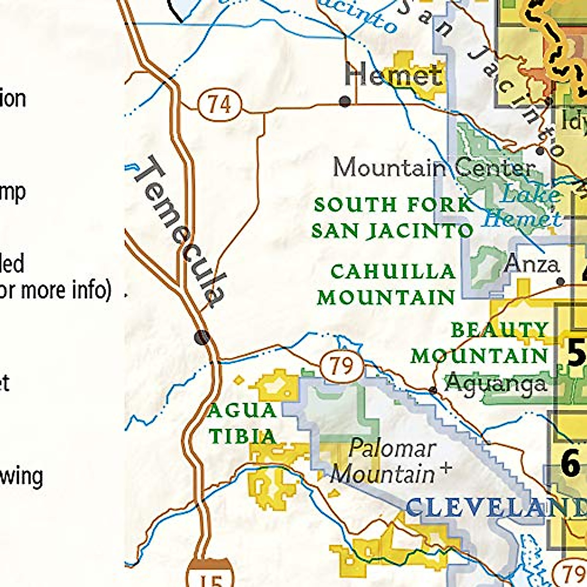 Pacific Crest Trail: San Jacinto and Laguna Mountains Map [San Gorgonio Pass to Mexico] (National Geographic Topographic Map Guide, 1012)