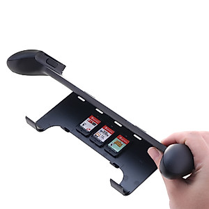 ECHZOVE Switch OLED Grip, Comfortable and Ergonomic Gaming Portable Protective Handheld Grip, Joy Con and Switch OLED Control, Accessories for Switch 2021 with Game Slots and Kickstand - Black