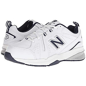 New Balance Men's 608 V5 Casual Comfort Cross Trainer, White/Navy, 12