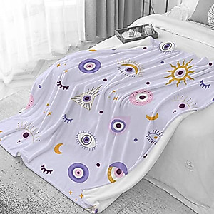 Evil Eye Pattern Throw Blanket Super Soft Fuzzy Plush Fluffy Blanket for Gifts,Bedding Quilt Home Decor for Couch Sofa Bed All Season,30"x40" for Pets