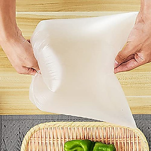 350 Count- X-Large Heavy Duty Plastic Produce Bag On A Roll, 13.8"x17.7", BPA-Free, Clear, Food Grade, Fruits, Vegetables, Bread & More
