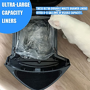 Waste Drawer Liners Compatible with Litter Box Robot, Replacement Waste Drawer Liners Compatible with Litter Bag Robot 3, 60 Pack Count Waste Bags, 9-11 Gallons