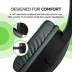 Belkin SoundForm Mini - Wireless Bluetooth Headphones for Kids with 30H Battery Life, 85dB Safe Volume Limit, Built-in Microphone - Kids On-Ear Earphones for iPhone, iPad, Fire Tablet & More - Black