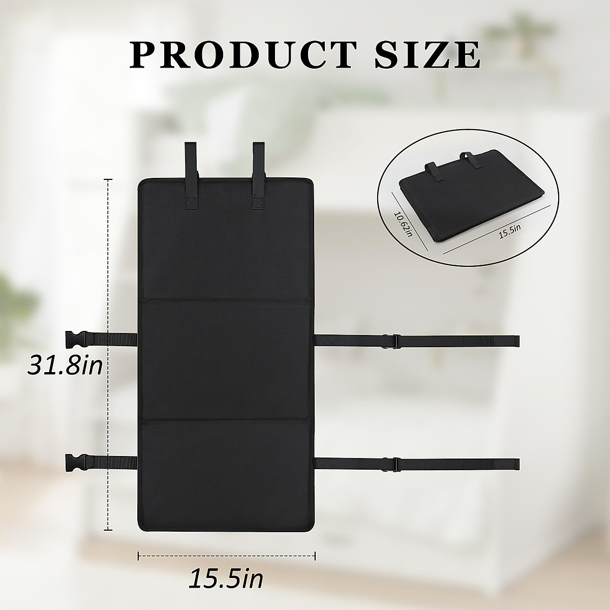 joqepy Bunk Bed Ladder Pads, Bunk Bed Ladder Cover for Kids to Prevent Kids from Climbing, Suitable for Attic Stairs, Bunk Bed Stairs,Swimming Pool Stairs.(Black)