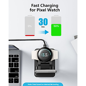 Intoval 3-in-1 Pixel Watch 1 Charger, Portable Wireless Charging Station for Google Pixel Watch 1, Pixel 8/8 Pro, Folding Charging Stand for Google Pixel Watch 1 gen (G3, Black)