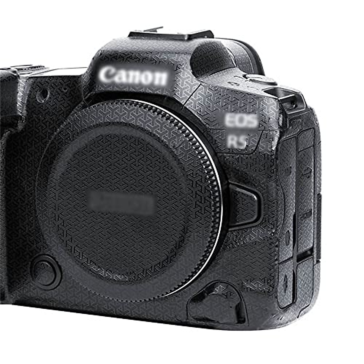 Anti-Scratch Anti-Wear Camera Skin Cover Protector Film for Canon EOS R6 Camera Body Protective Decoration Sticker - Woven Black
