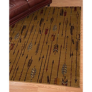 United Weavers of America Affinity Quilted Arrow Rug - 7ft. 10in. x 10ft. 6in. Natural Southwestern Area Rug with Jute Backing