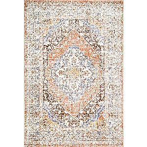 nuLOOM Vintage Kate Medallion Area Rug, 8 ft x 10 ft, Beige