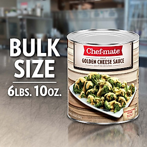 Chef-mate Golden Cheddar Cheese Sauce, Canned Food for Mac and Cheese, 6 lb 10 oz (#10 Can Bulk)