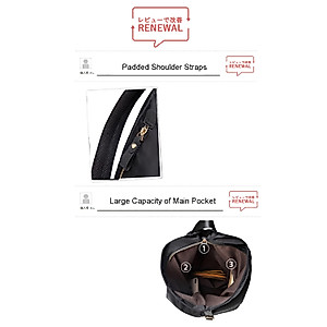 PAOIXEEL Nylon Vintage Backpack, Casual Daypack Outdoor Travel Rucksack Hiking Backpacks for Men and Women, Black