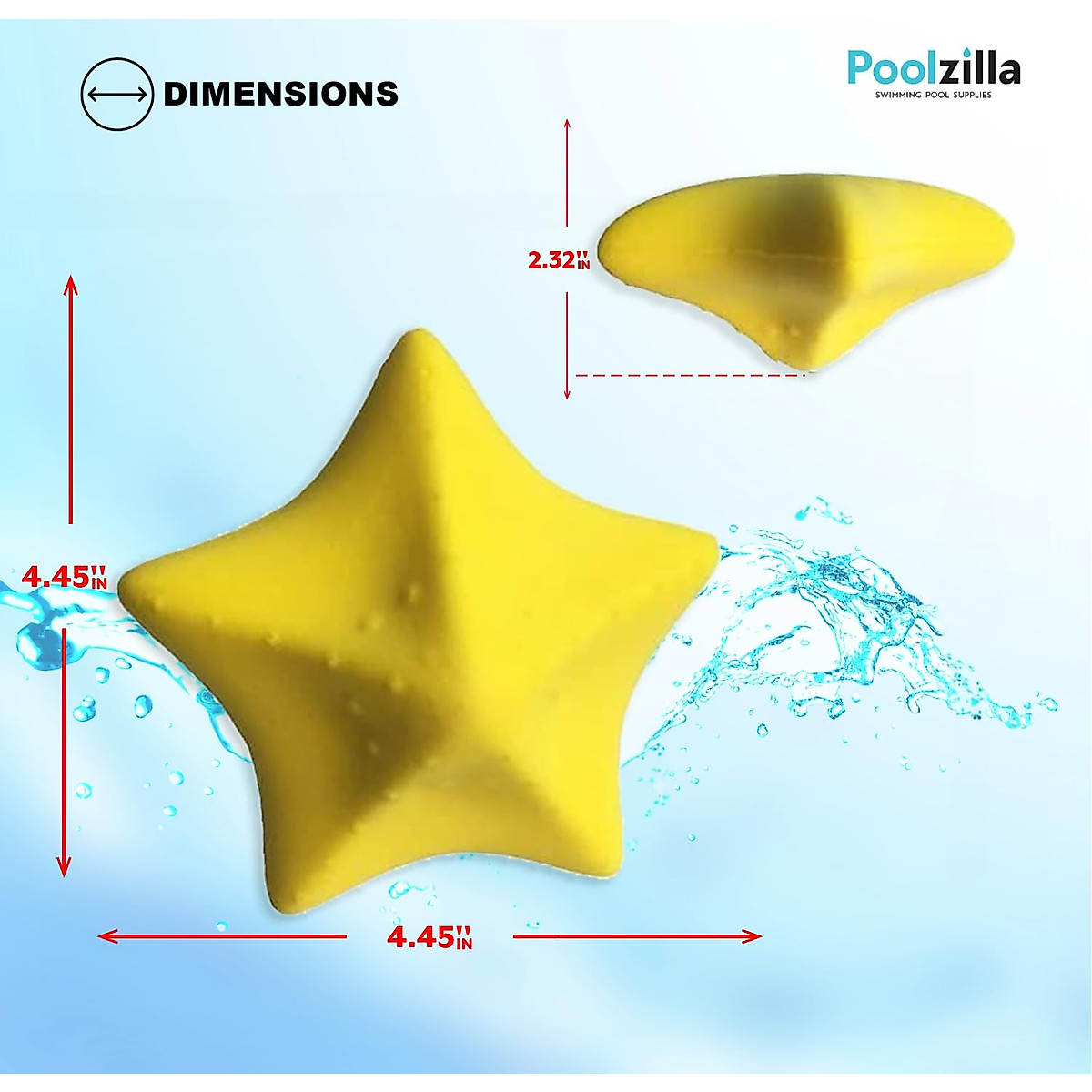Poolzilla 2-Pack Yellow Premium Scum Star Oil Absorbing Sponge - Perfect for Cleaning Hot Tubs, Spas and Swimming Pools