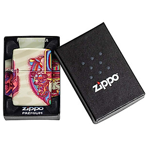 Zippo Trippy Psychedelic Design 540 Color Pocket Lighter