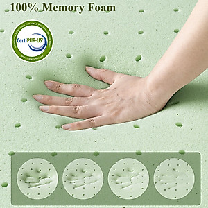 Sleepmax Memory Foam Mattress Topper Queen, 3 Inch Premium Soft Memory Foam Bed Topper with Washable Cover - Pressure Relief, CertiPUR-US Certified