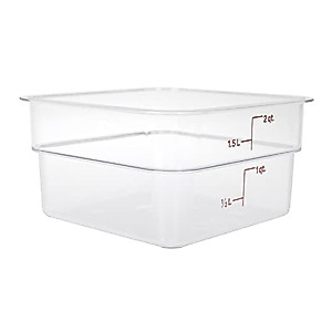 Cambro 2SFSCW135 CamSquare Food Container 2 qt. 7-1/4" x 7-1/4" x 3-7/8" clear