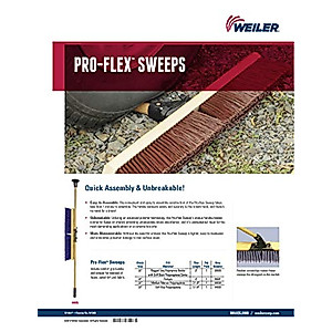 Weiler 44606 Pro-Flex 24" Block Size, Stiff Blue Polypropylene Fill, Sweep