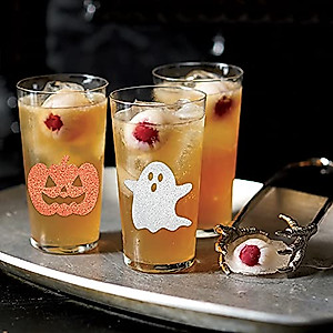 Halloween Pumpkin Sticker 12 PCS Halloween Felt Stickers Glitter Felt Stickers Self Adhesive Pumpkin Decorating for Kids Halloween Pumpkin Face Stickers Crafts