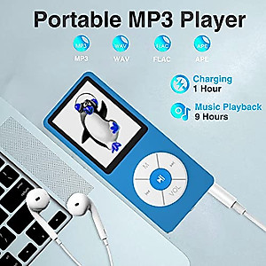 MP3 Player with 32GB TF Card,Built-in HD Speaker,Portable HiFi Music Player with Video/Voice Recorder/FM Radio/Photo Viewer/E-Book Player for Kids