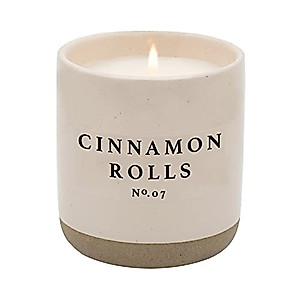 Sweet Water Decor Cinnamon Rolls Soy Candle | Cinnamon, Icing, and Cinnamon Buttery Pastry Scented Candles for Home | 12oz Cream Stoneware Jar, 60+ Hour Burn Time, Made in the USA
