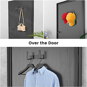 XQXA 1-Pack Hat Rack for Baseball Caps, Stainless Steel Hat Organizer for Baseball Cap, Hat Holder Storage, Hat Hanger Strong Adhesive/Wall Drilled for Door, Bedroom, Closet