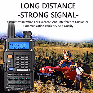 BaoFeng BF-5R A3 Tri-Band Portable Two Way Radio Ham Radio with 220 Antenna Full Kits