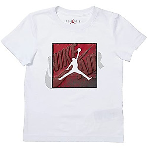 Jordan Boy's Patch Over Tee (Little Kids) White 6 (Little Kid)