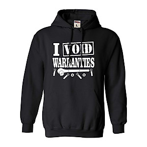 Go All Out X-Large Black Mens I Void Warranties Funny Mechanic Sweatshirt Hoodie