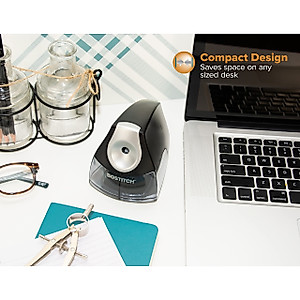 Compact Desktop Electric Pencil Sharpener, Black, Sold as 1 Each