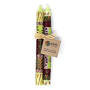 Nobunto Hand Painted Candles in Kileo Design (Pair of tapers)