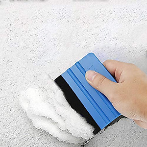 Vankcp 12 Pcs Car Felt Edge Squeegee Kits 4 Inch Squeegee Vinyl Scraper Tool Plastic Car Washing Windshield Squeegees for Window Tint,Car Vinyl Wrap,Decal Sticker Installation, Wallpaper (12 Pieces)