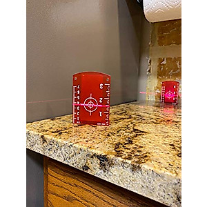 Laser Targets, 2 pcs Magnetic Floor Laser Target Card Plate for Red Laser Level