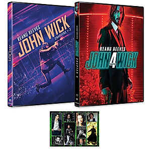 John Wick Complete DVD Collection: Chapters 1,2,3 & 4 + Including Bonus Art Card