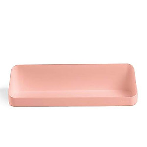 Poppin Wall Shelf - Blush. Removable Adhesive Strips, Magnets and Screws Included. Three Mounting Options and Weight Capacities. Durable Plastic Polystyrene.