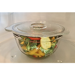 Cuchina Safe 2-Piece Vented Glass Microwave Safe Lids and Bowl Covers Set; Perfect Lid for Bowls, Mugs, and Pots (8 inch and 9 inch)