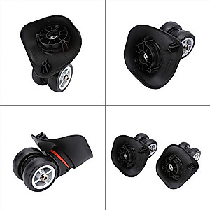 Alomejor 2pz Suitcase Wheel Luggage Wheel Replacement Per Valigia Trolley Right and Left