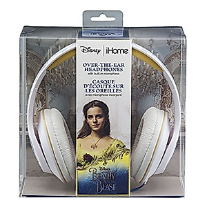 Disney’s Beauty and the Beast Over Ear Headphones with Award-Winning iHome Sound -Best Over Ear Headphones with Mic & Answer Call Button by eKids