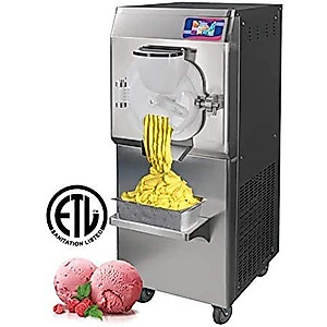 Kolice Commercial ETL certificate Hard ice Cream Machine, Gelato Hard ice Cream Making Machine, Italian Ice Machine, Hard ice Cream Maker, Batch Freezer-Italy Designed Extra Strong Door, 9-11 gal per Hour